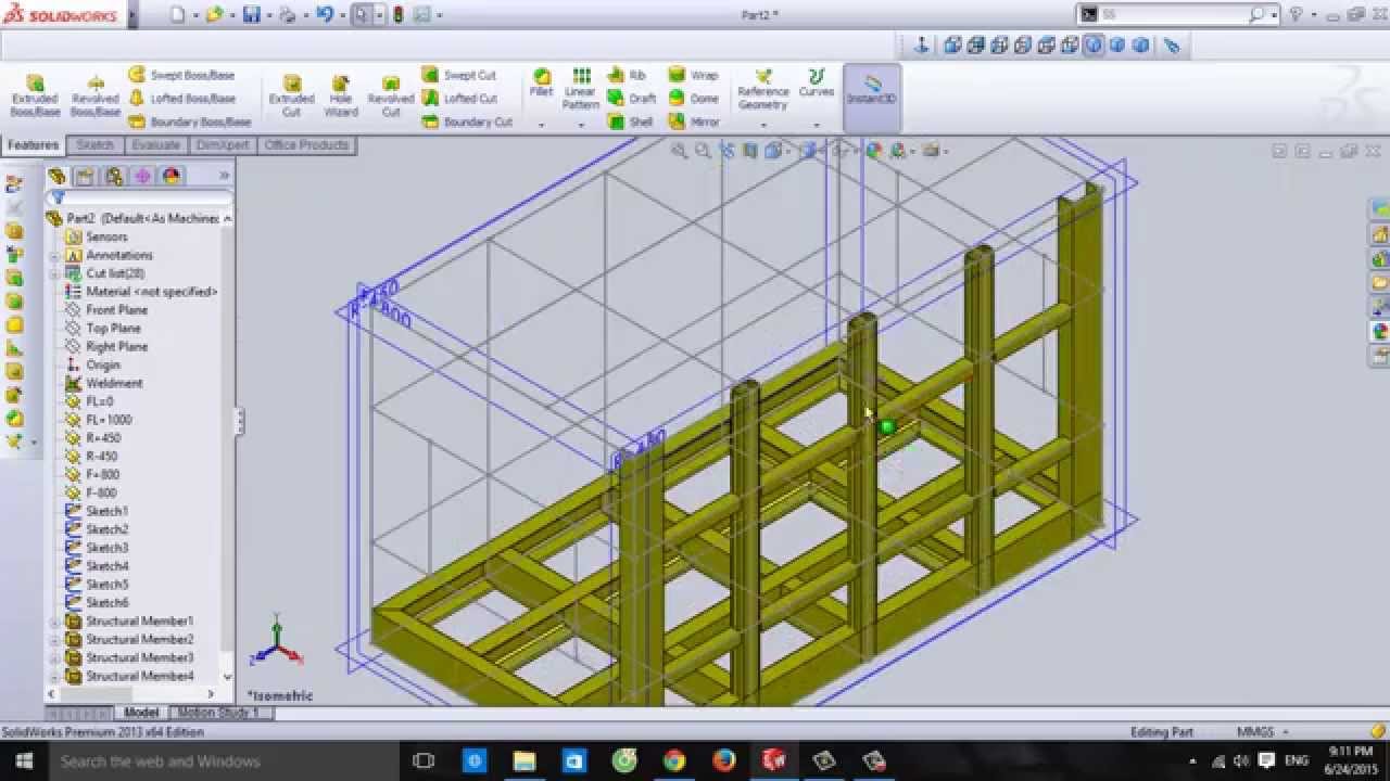 solidworks weldment tutorial - YouTube