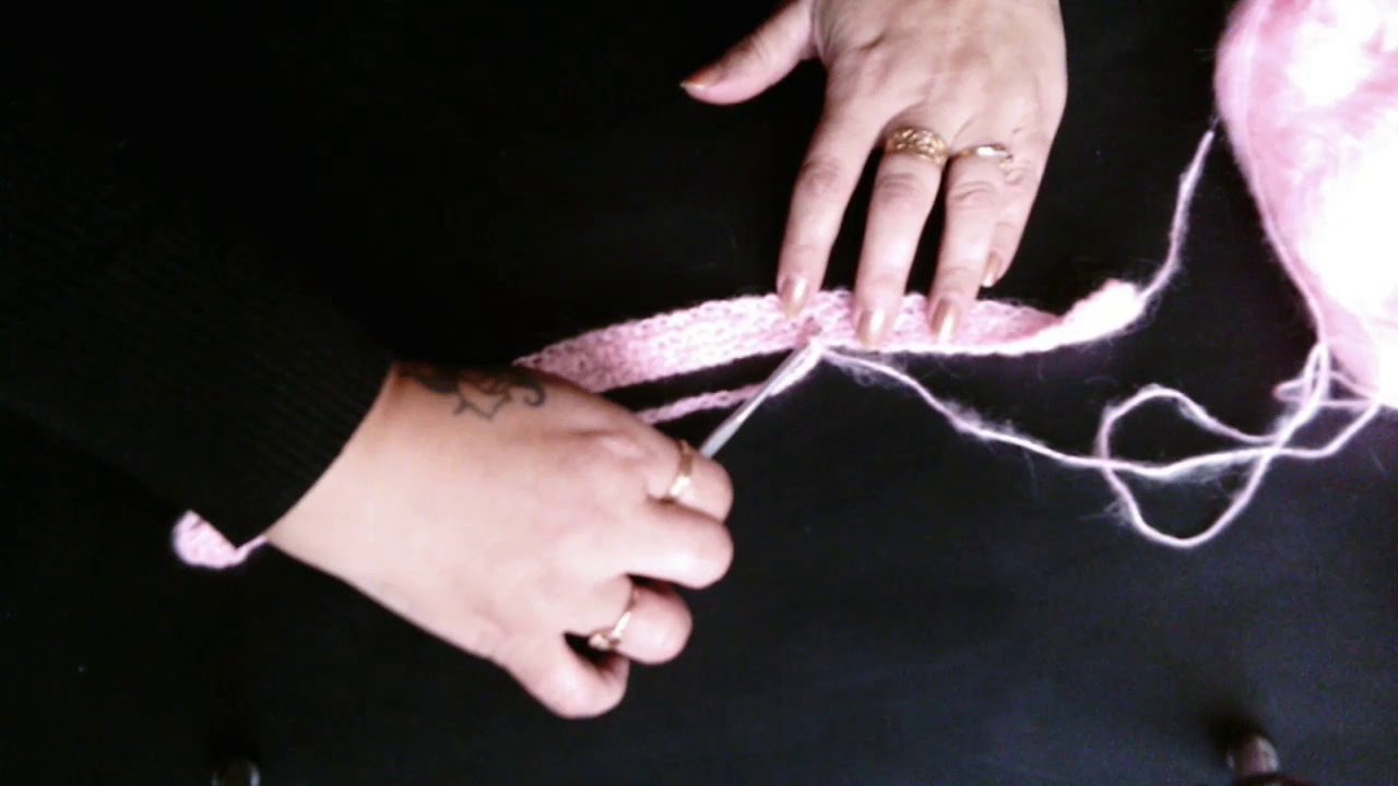 sac au crochet point mousse - YouTube