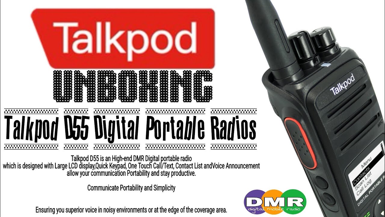 Unboxing talkpod D55 DMR UHF radio - YouTube