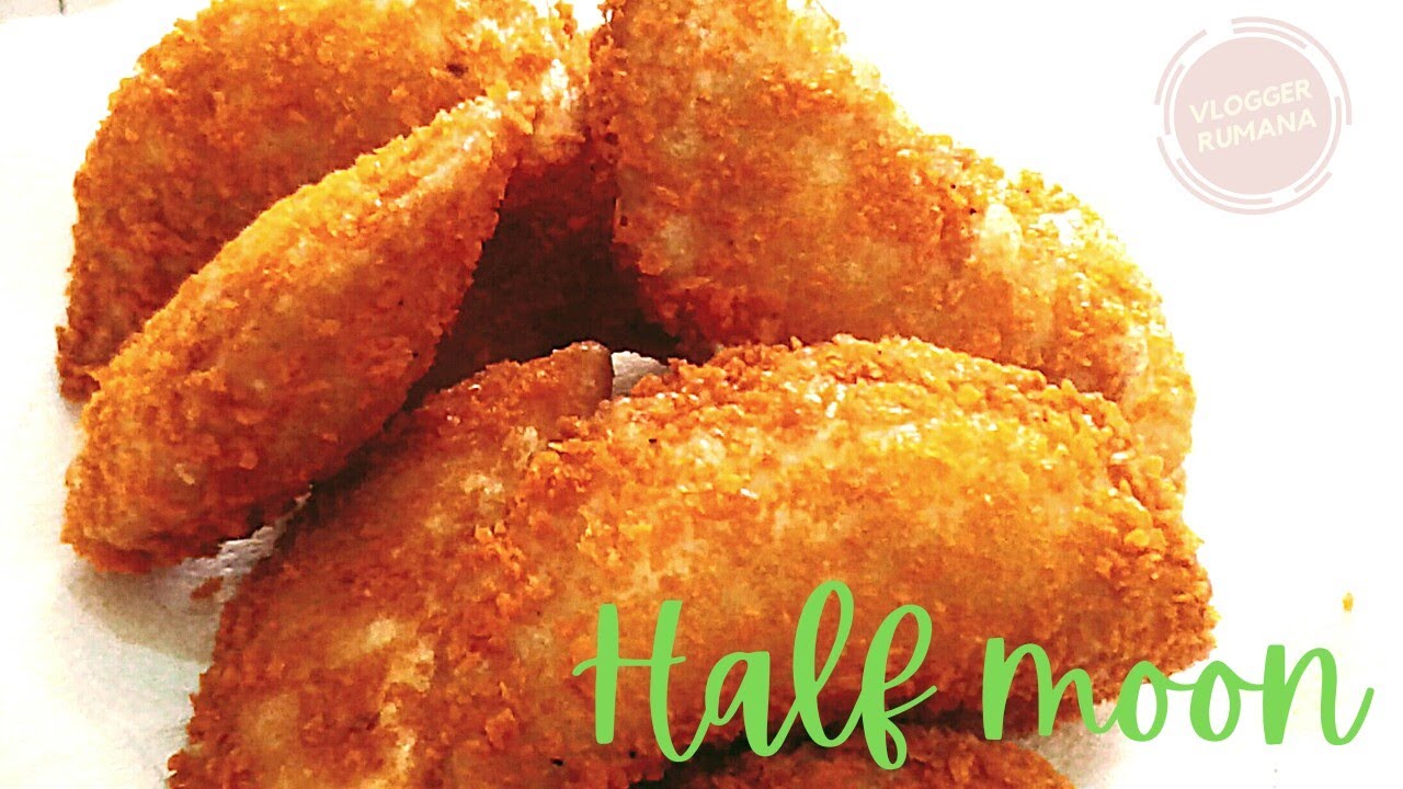 হাফমুন পাই রেসিপি।।হোয়াইট সস তৈরি সহ।।Chicken half moon pie recipe ...