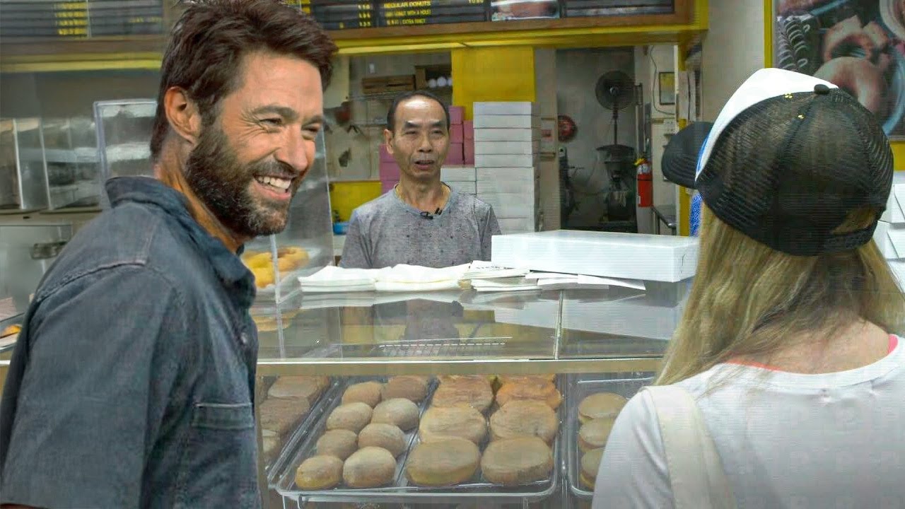 Hugh Jackman Buys Out Store’s Doughnuts So Owner Can Help Dying Wife - YouTube