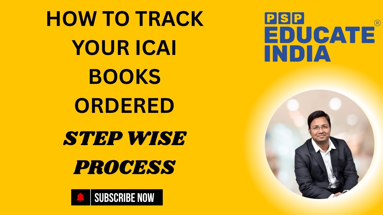 How to Track Your Book Order to ICAI - Step by Step Process - YouTube