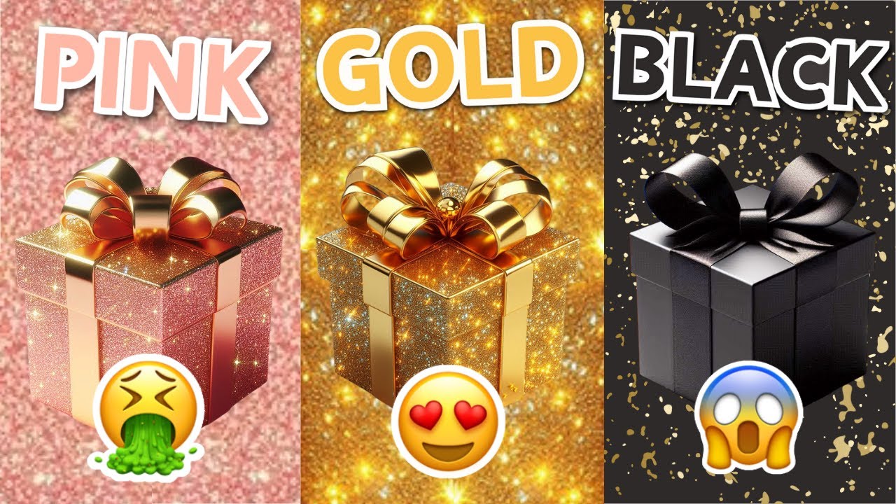 Choose Your Gift Challenge! 🎁 Pink, Gold, or Black 🩷 🌟 🖤 - YouTube
