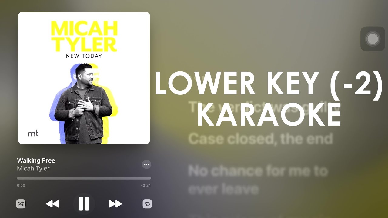 Micah Tyler - Walking Free (Lower Key -2) (Karaoke Instrumental) - YouTube