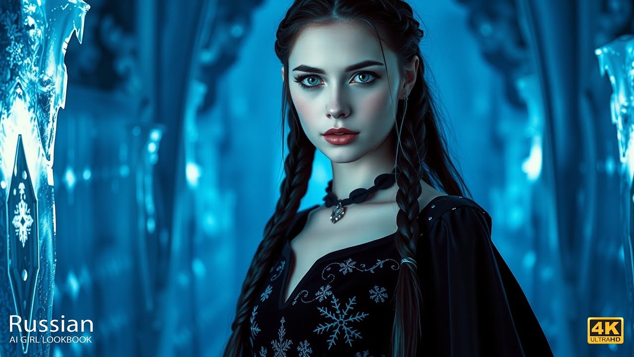 4K AI Art Lookbook｜Gothic Snow Queen in Icy Velvet Elegance - YouTube