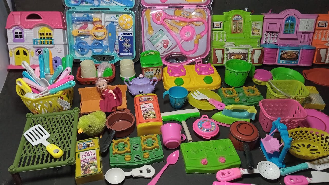 Kitchen set | Satisfying unboxing with plastic kitchen set toys - YouTube