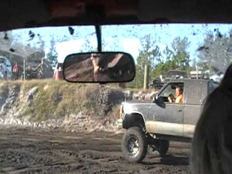 Fire engine stuck mud bog mud pit - YouTube