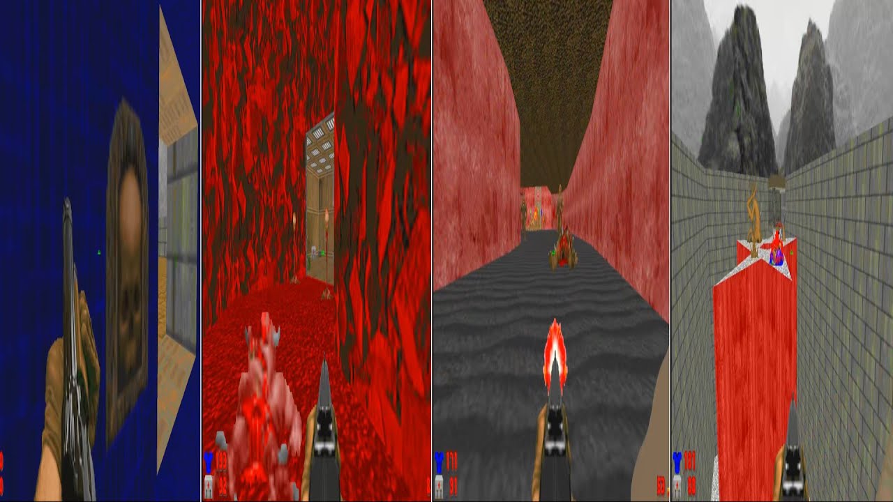DOOM MOD VOLCANO WAD By David S Whitaker MAP E1M1 ONE MAP ULTIMATE DOOM ...