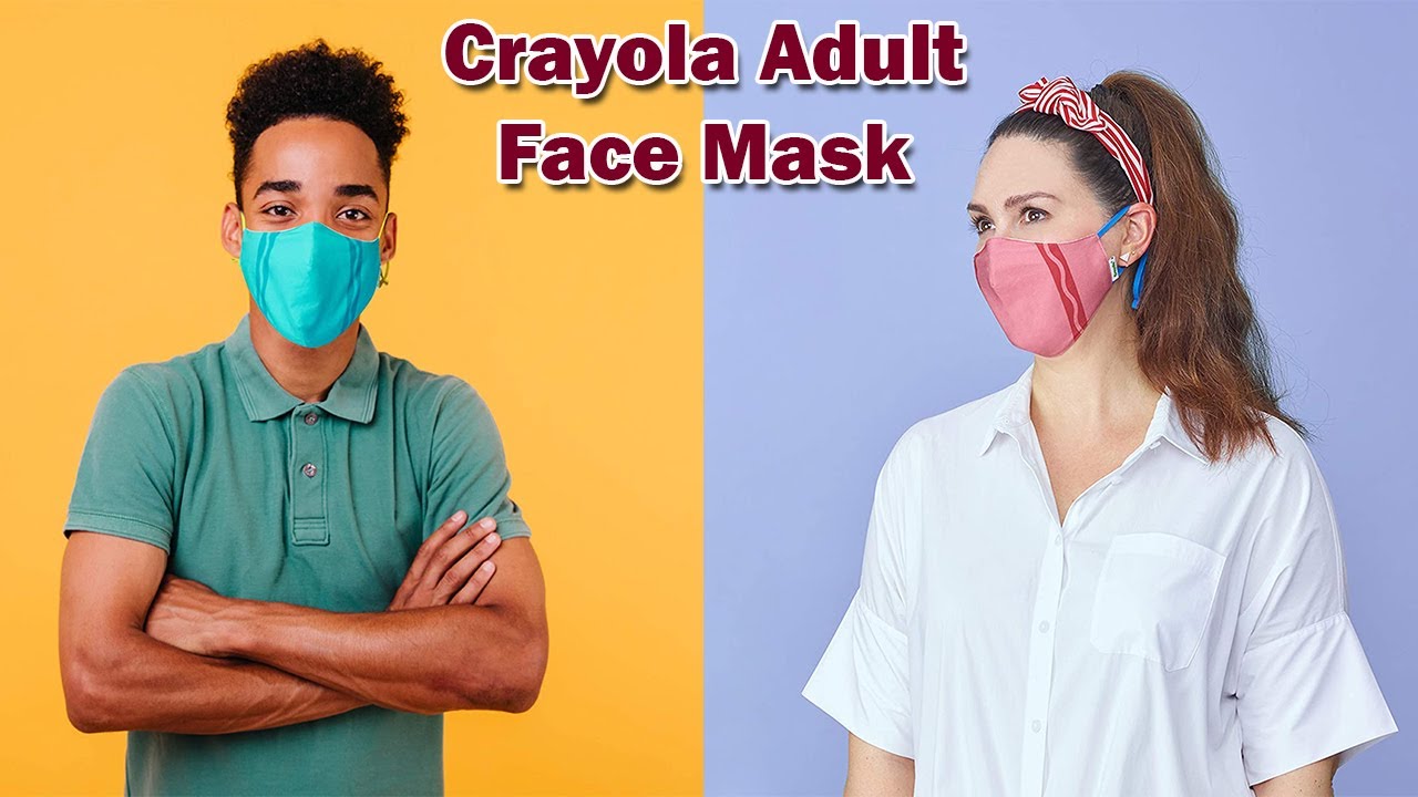 Crayola Adult Face Mask - 5 Reusable Cloth Face Mask Set, Crayola ...