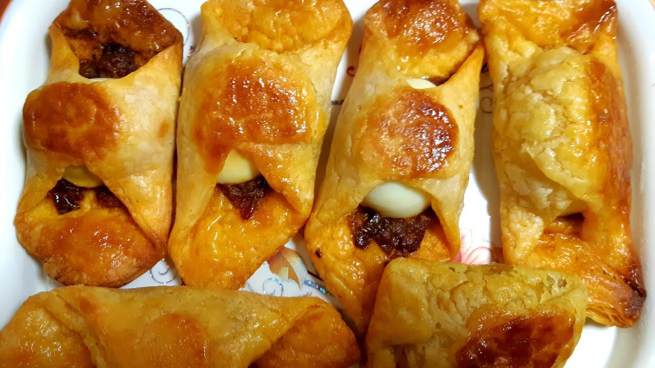 Egg Puff made at home in microwave oven - YouTube