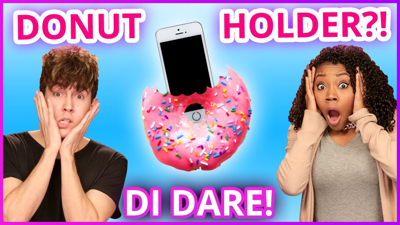DIY DONUT PHONE HOLDER?! | Di Dare w/ Bobby Mares & Arianna Jonae - YouTube