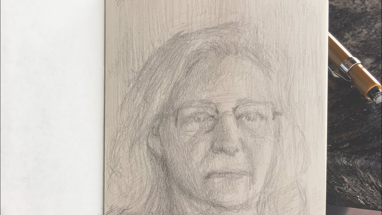 Daily Sketch 196 - Rough Portrait Sketch - YouTube