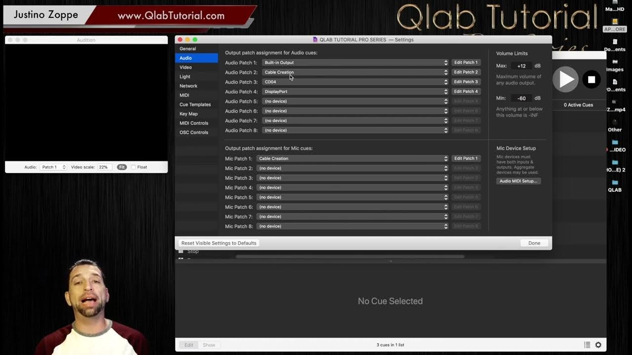 10 Controlling Audio Qlab Tutorial (Pro Series) - YouTube
