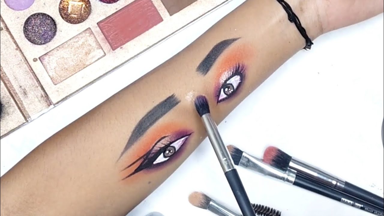 Eye Makeup Practice On Hand | Eye Makeup Tutoral Step by Step for ...