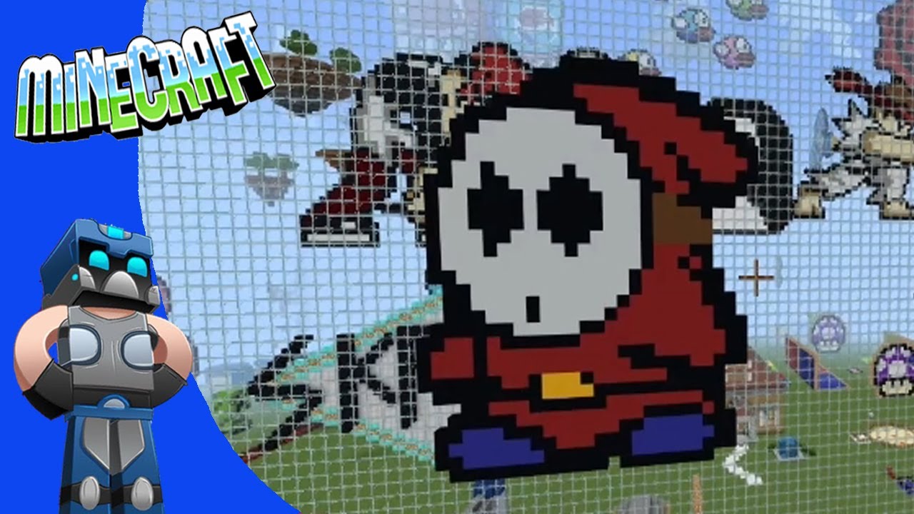 Minecraft: Como hacer Shy guy Pixel art Tutorial - YouTube
