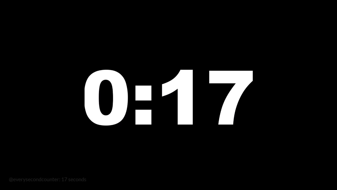 17 seconds [17 secs] clock timer countdown || Alarm Focus - YouTube