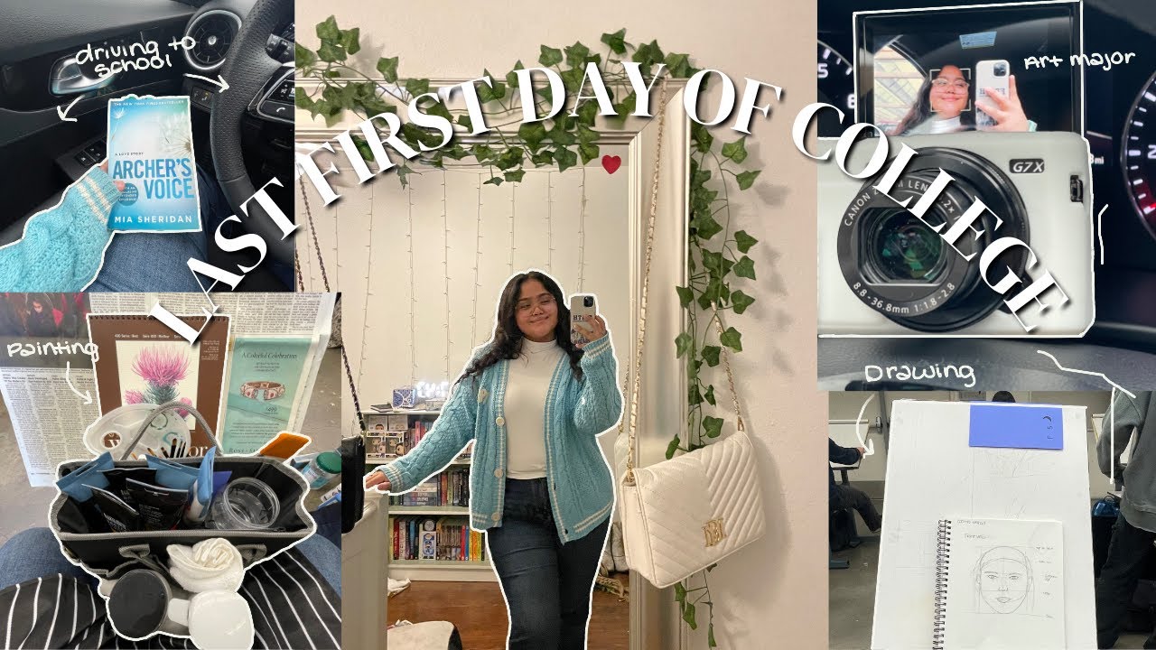 LAST FIRST WEEK OF COLLEGE | 2024 spring semester, art major - YouTube