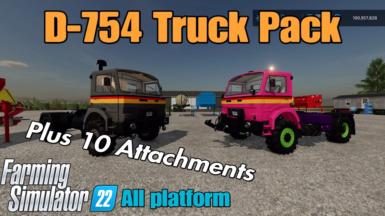 D 754 Truck Pack / mod for all platforms on FS22 - YouTube
