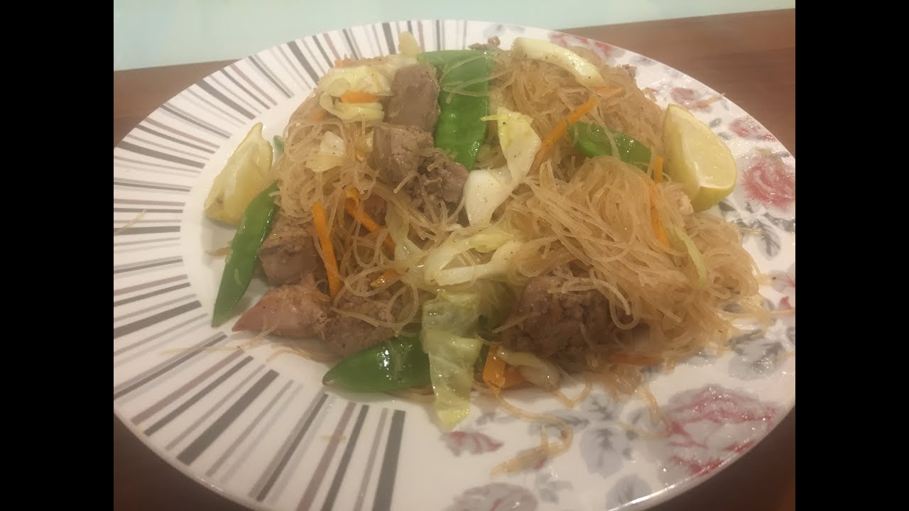 Pancit Bihon With Chicken Liver ( Guisado) - YouTube