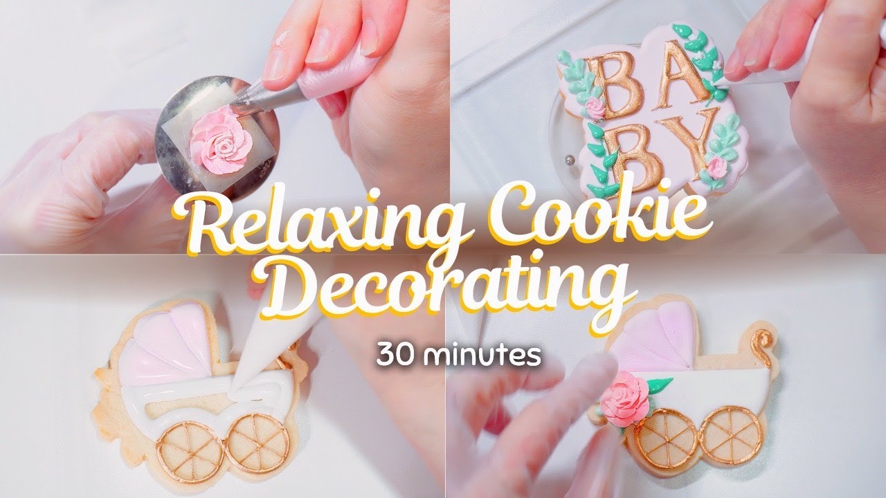 30 Minutes Relaxing Cookie Decorating | Satisfying | [No Talking] - YouTube