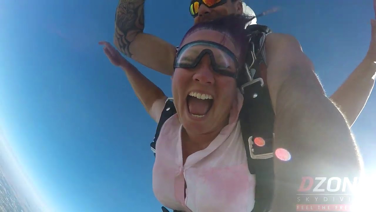 JULIE MILLER's DZONE Tandem skydive at Skydive Idaho! - YouTube