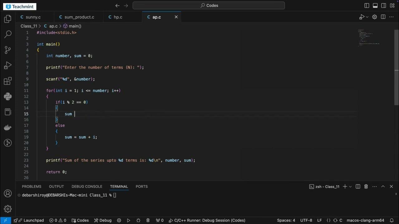 "WB Class 11 Computer Science | C Programming Practical 2 | AP, String Matching, Prime Number ...
