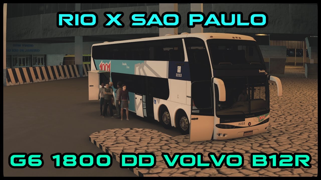 4K - ETS2 - G6 1800 DD VOLVO B12R - RJ x SP COM A 1001 - Pt1 - YouTube