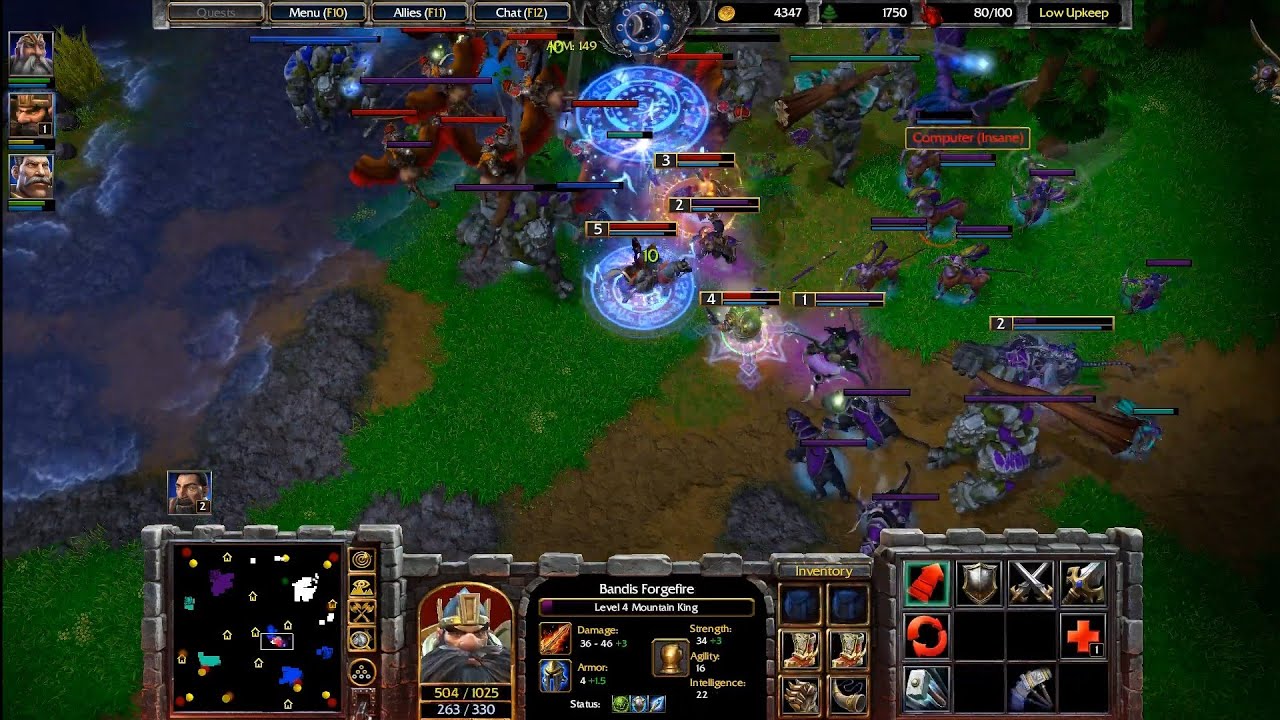 1 (Human) vs 3 Insane Computers (All Night Elves) | Warcraft 3 Reforged ...