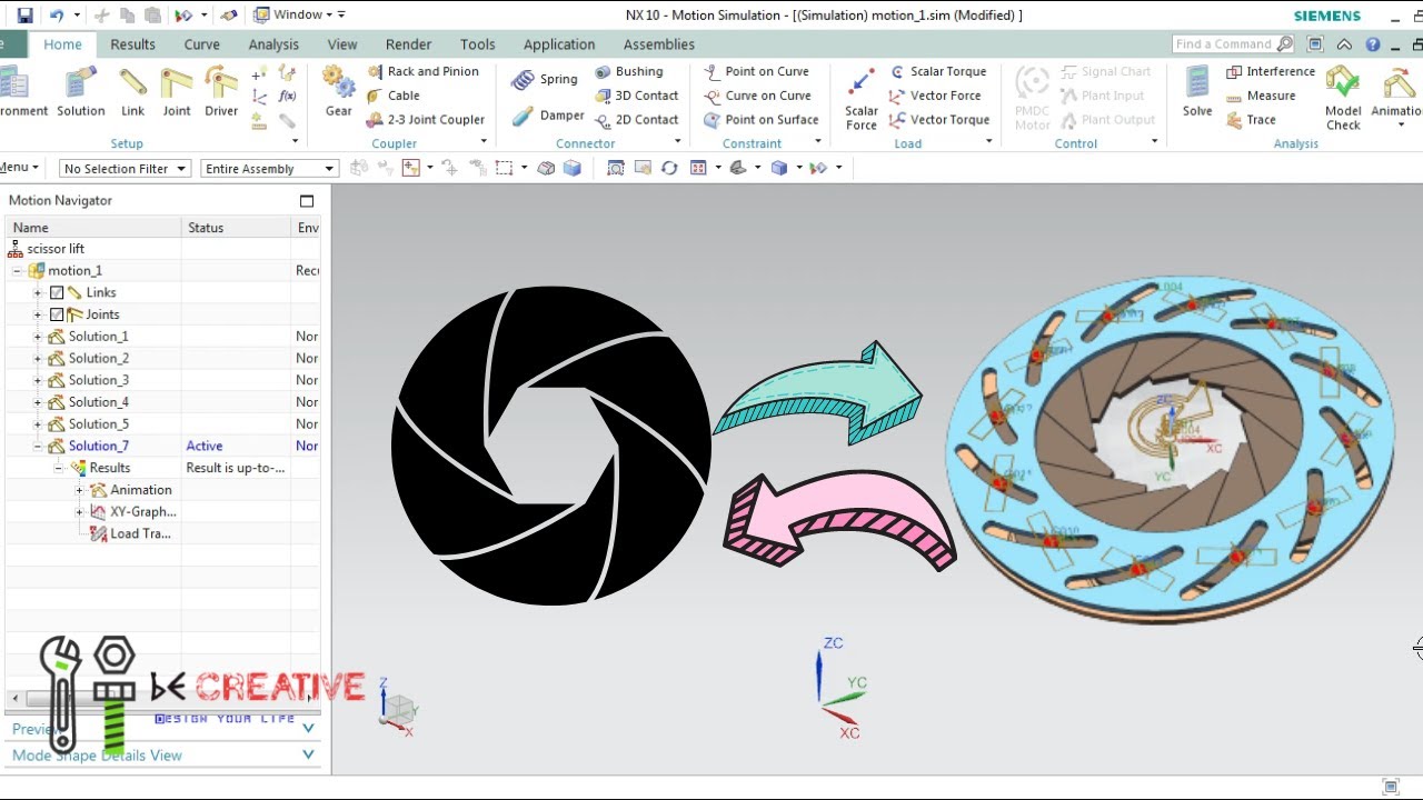 SIEMENS NX Animation | IRIS Animation in SIEMENS NX | IRIS Mechanism ...