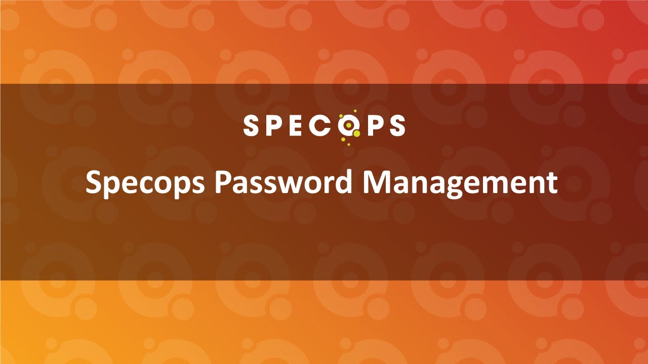 Specops Password Management - YouTube