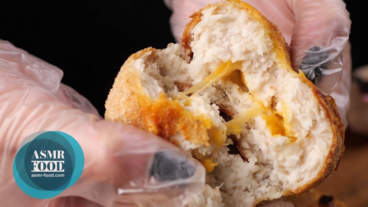 Cheesy Chicken Balls. Crispy air fried cheesy nugget balls! ASMR ...