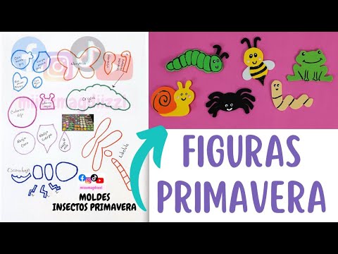 Figuras de PRIMAVERA en foami para decorar con MOLDES GRATIS - YouTube