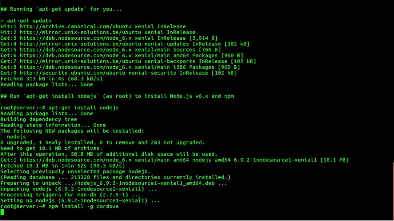 How to Install Apache Cordova, and Ionic Framework on Linux - YouTube