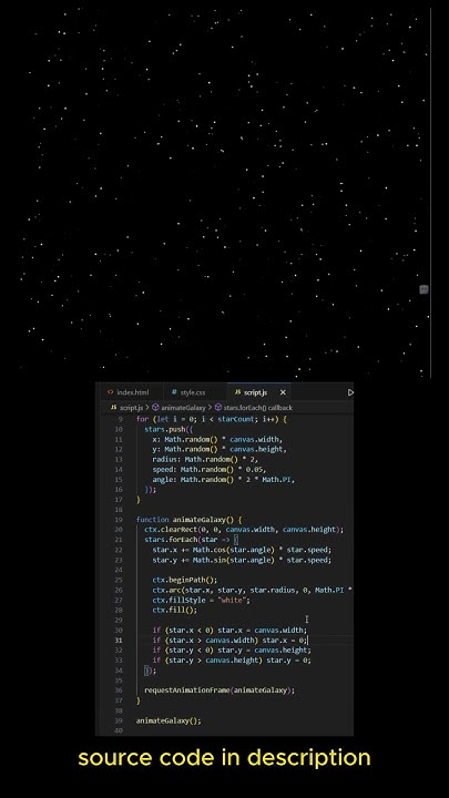 Galaxy Effect Using HTML,CSS & JS - YouTube