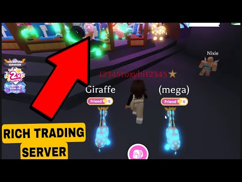 Trying To Get Good Trades In Rich Adopt Me Secret Trading Server - YouTube