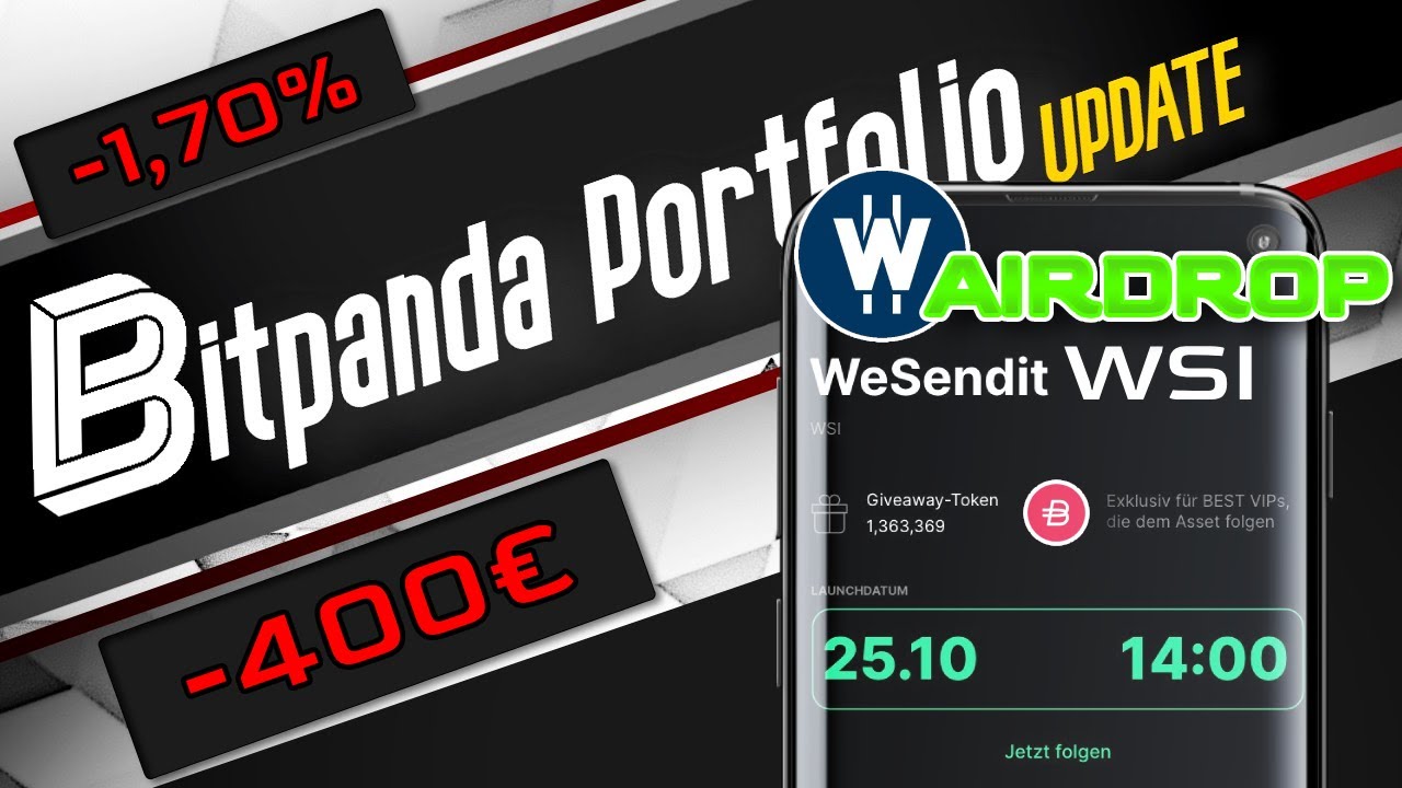 Bitpanda Portfolio Update | Neuer Spotlight Airdrop WeSendit WSI + VASP Lizenz in Norwegen - YouTube