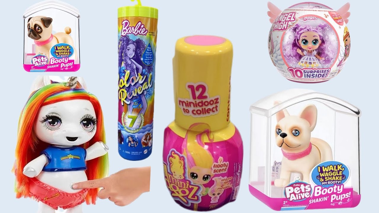 ASMR | MINI DOOZ DOLL, ZURU Angel High, Pets Alive, Barbie Reveal 7 ...