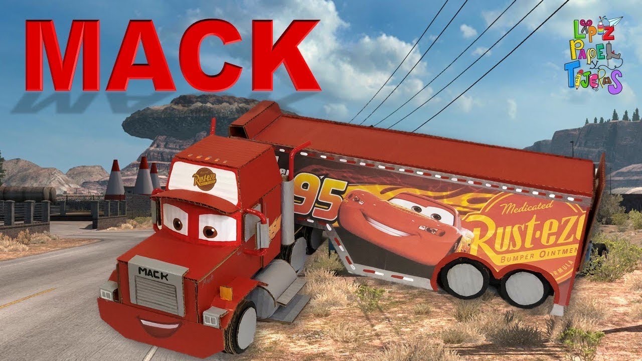 COMO HACER A MACK DE CARS CON CARTÓN PARTE 2/2 - Manualidades para ...
