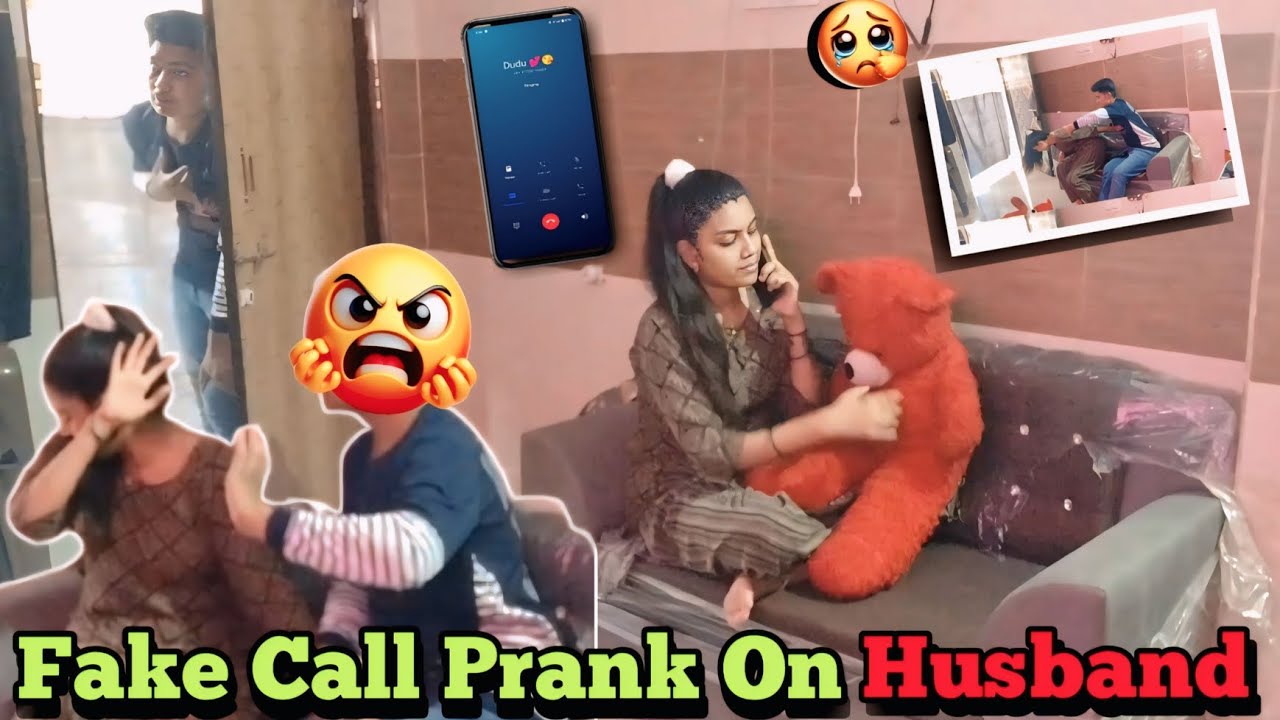 Fake call prank on husband 😜💔 || angry reaction 😤 || A Nehu Prank Tv - YouTube