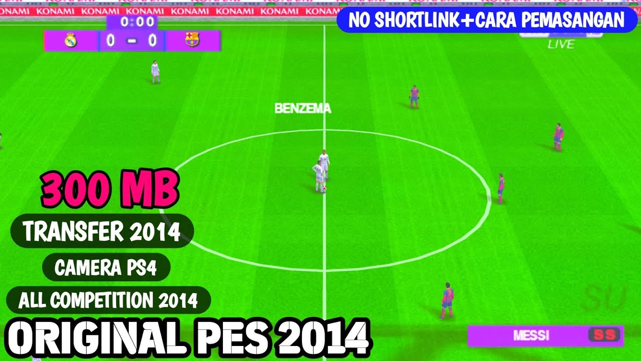 RINGAN BANGET !!! ORIGINAL PES 2014 PPSSPP Camera PS4.Real Face ...