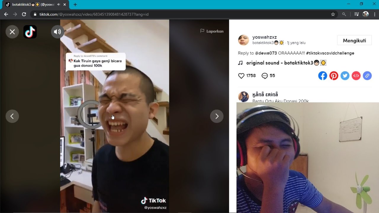 Reaction Botak Tiktok Viral Di FYP Tiktok 2020 - YouTube