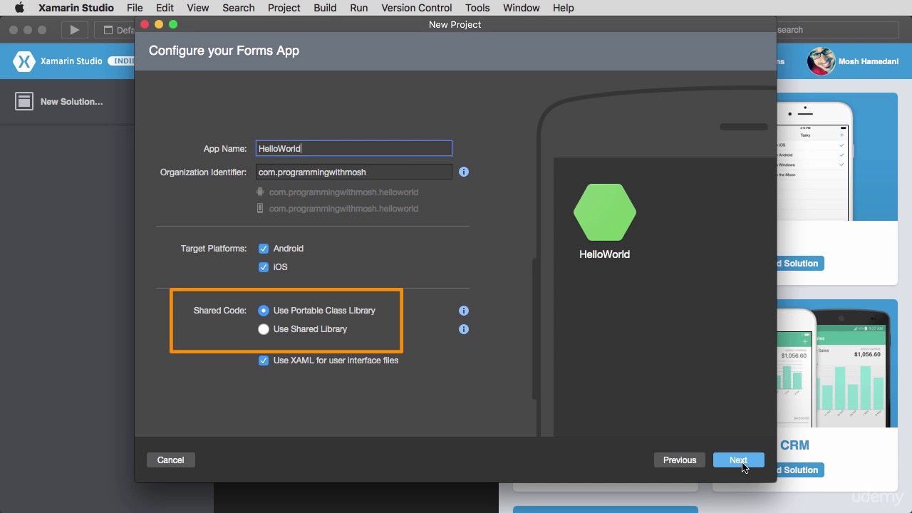 5 Creating a Xamarin Forms App Using Vistual Studio - YouTube