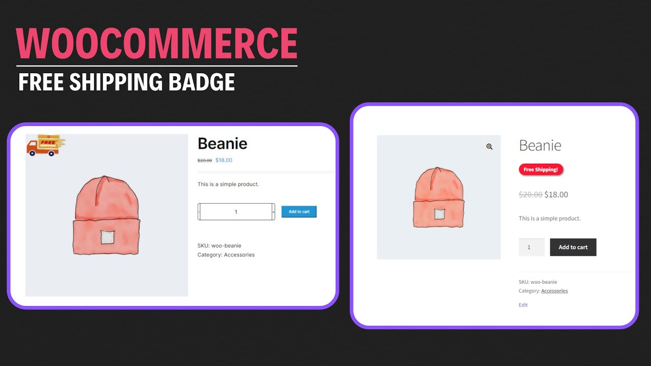 Woocommerce Free Shipping Badge - YouTube
