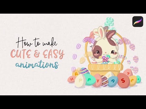 Procreate for Beginners. How to Animate. Tutorial: Cute and Easy Easter ...