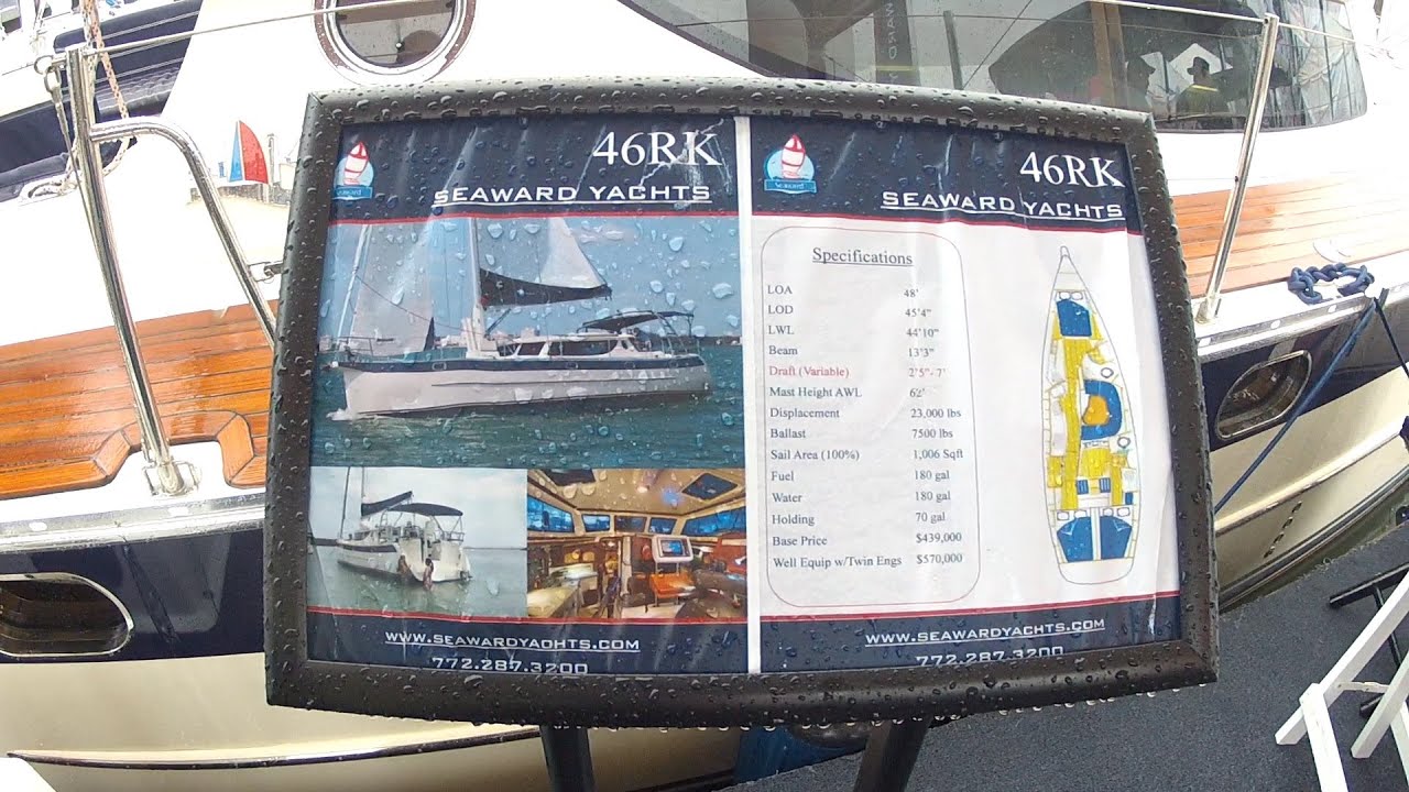 SEWARD 46 RK Retractable Keel toured by ABK Video at the Annapolis Boat ...
