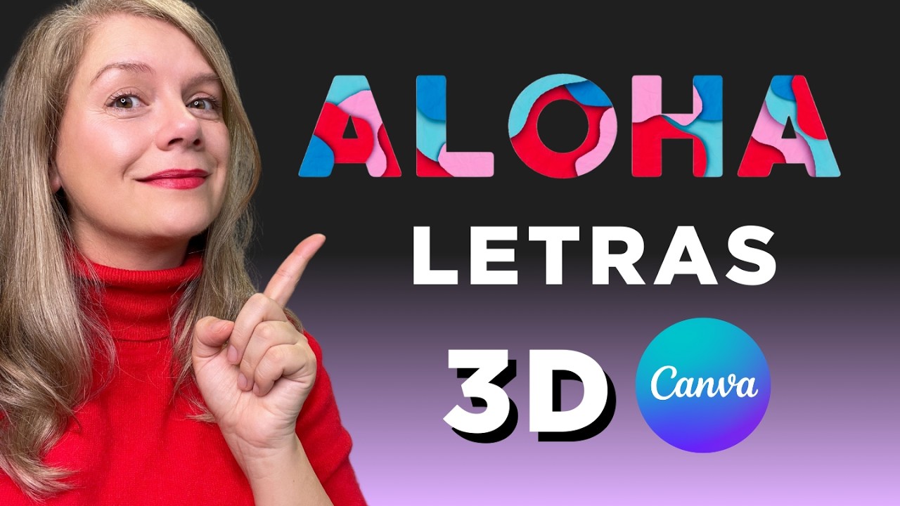 💖Cómo crear en Canva LETRAS 🅰️ con efecto CAPAS DE PAPEL con volumen y ...