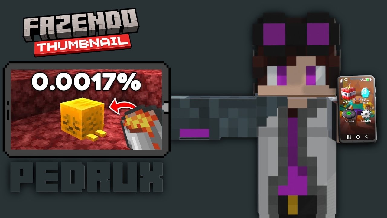 Como fazer uma THUMBNAIL de Minecraft igual ao PEDRUX da CREATIVE SQUAD ...