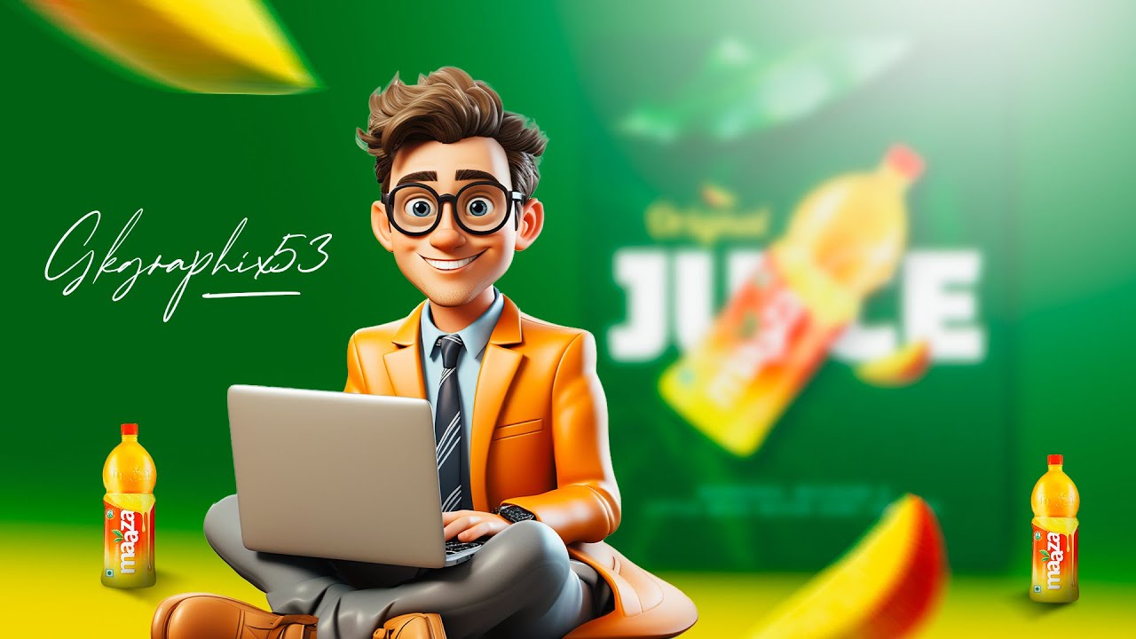 Mango Juice Poster Design in Photoshop | Photoshop Tutorial | How to ...