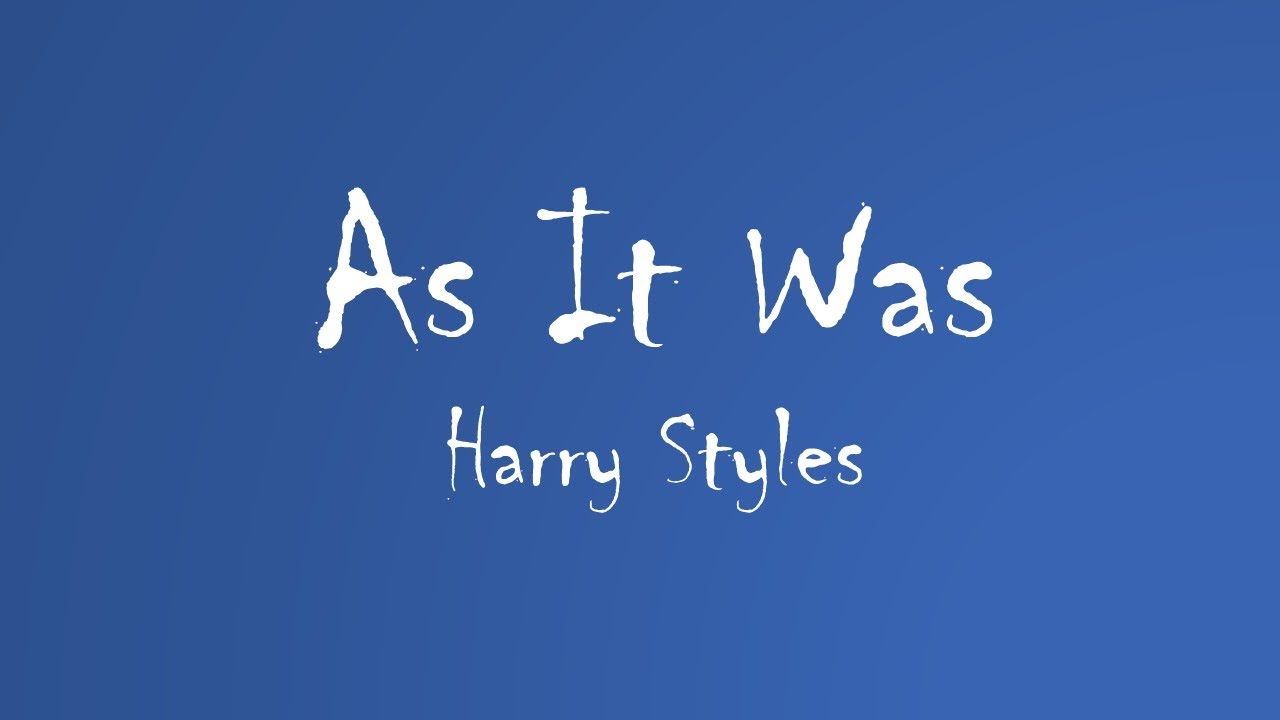 Harry Styles - As It Was (Audio)(Edited Intro - Starts on Music) - YouTube