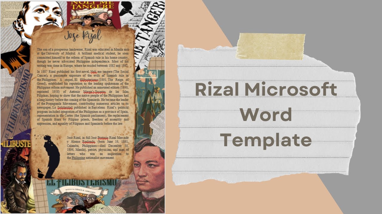 Rizal Microsoft Word Template - YouTube